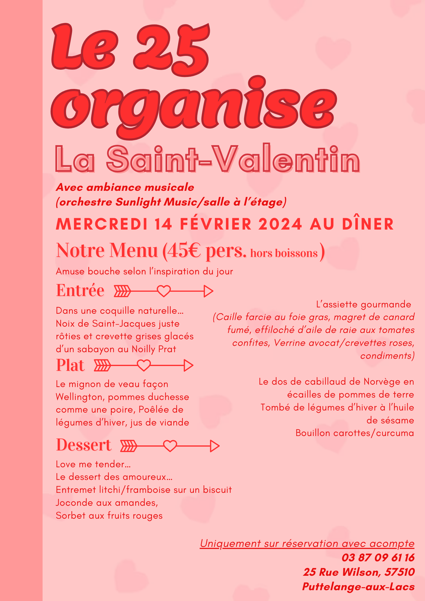 Restaurant Le 25 Bistrot Chic à Puttelange-aux-Lacs